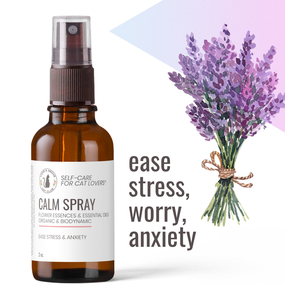 Calm Aromatherapy Flower Essence Blend | self-care for cat lovers ...